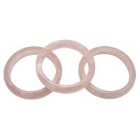 China Crystal Quartz Rose Bangles Real Pink Bracelets Round Shape Wedding Gifts for Women and Men for sale