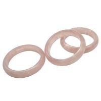 China Crystal Quartz Rose Bangles Real Pink Bracelets Round Shape Wedding Gifts for Women and Men for sale