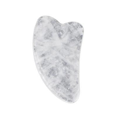 China Musical Function Clear Quartz Heart Guasha Stone for Facial Neck Full Body Skin Massage Avaiable 2024 for sale
