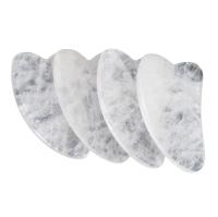 China Musical Function Clear Quartz Heart Guasha Stone for Facial Neck Full Body Skin Massage Avaiable 2024 for sale
