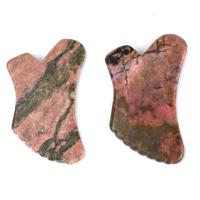 China Natural Rhodonite Gua Sha Massage Tool for Tightening Skin and Promoting Facial Beauty for sale
