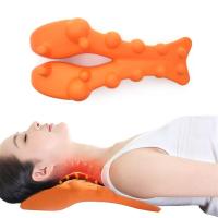 China Body Support Portable Cervical Massage Pillow with Acupressure Massager and Memory Cotton Back Stretching for sale