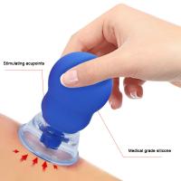 China Blue/Pink Silicone Magnetic Vacuum Cupping Set Vacuum Hijama Cupping Therapy Set Negative Pressure Cupping Kit 20pcs for sale