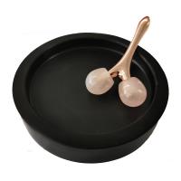 China CLASSIC Style Handwork Customized Natural Black Round Marble Cup Coasters For Hotel Home Decoration for sale