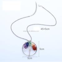 China ABKP-021 Technique Polished Crystal Tree Of Life Necklace Timeless Beauty for sale