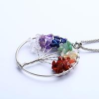 China ABKP-021 Technique Polished Crystal Tree Of Life Necklace Timeless Beauty for sale