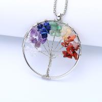 China ABKP-021 Technique Polished Crystal Tree Of Life Necklace Timeless Beauty for sale