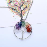 China ABKP-021 Technique Polished Crystal Tree Of Life Necklace Timeless Beauty for sale