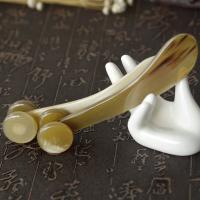 China Yak Horn Gua Sha Board Bull Horn Body Massager Skin Care Roller for Full-body Massage Area for sale