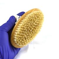 China Natural Wooden Handle Boar Bristle Skin Exfoliating Bamboo Shower Bath Brushes Body Dry Brush Body Brush for Deep Cleansing for sale