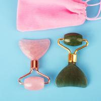 China Mini Rose Quartz Jade Roller Eye Skin Care Gua Sha Board Multi Functional Facial Beauty Device within 90 Characters for sale