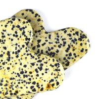 China Customized Logo Availabled 2024 Trending Heart Shaped Dalmatian Stone Guasha Massage Tool for Body Healthcare Massage for sale