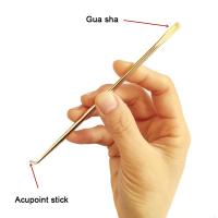China Body Skin Care Acupoint Stick Copper Gua Sha Massage Tool with Picture and ISO9001 Certificate for sale