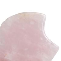China 2024 Rose Quartz Gua Sha Massage Tool With Teeth Natural Crystal Skin Beauty Massager Face Lifting Anti Aging Pink Logo for sale