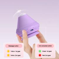 China Temperature Adjustable Fascia Massage Ball Electric Adsorption Silicone Massage Tool for Body Hot Compress Massager for sale