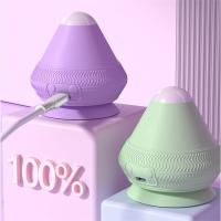 China Temperature Adjustable Fascia Massage Ball Electric Adsorption Silicone Massage Tool for Body Hot Compress Massager for sale