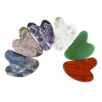 China 75*50mm Rose Quartz Jade Bian stone Sculpty Heart Gua Sha Face Sculpting Tool for Neck Back Shoulder Massage Anti-Aging for sale