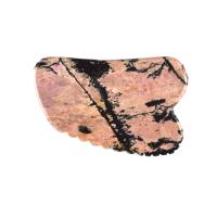China Body Massage Equipment Natural Rhodonite Stone Gua Sha Scraping Board for Facial Beauty and Deep Tissue Massage for sale