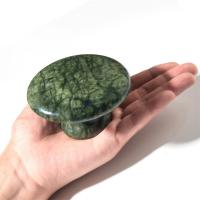 China Availabled Dark Green Xiuyan Jade Mushroom Gua Sha Tool for Body Healing and Energy Therapy for sale