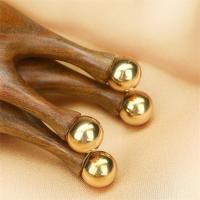China Pure Copper Sandalwood Gua Sha Massage Tool for Facial and Eye Acupoint Stimulation for sale