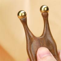 China Pure Copper Sandalwood Gua Sha Massage Tool for Facial and Eye Acupoint Stimulation for sale