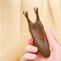 China Pure Copper Sandalwood Gua Sha Massage Tool for Facial and Eye Acupoint Stimulation for sale