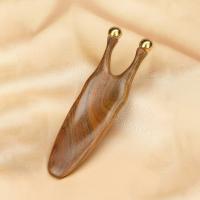 China Pure Copper Sandalwood Gua Sha Massage Tool for Facial and Eye Acupoint Stimulation for sale