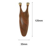 China Pure Copper Sandalwood Gua Sha Massage Tool for Facial and Eye Acupoint Stimulation for sale