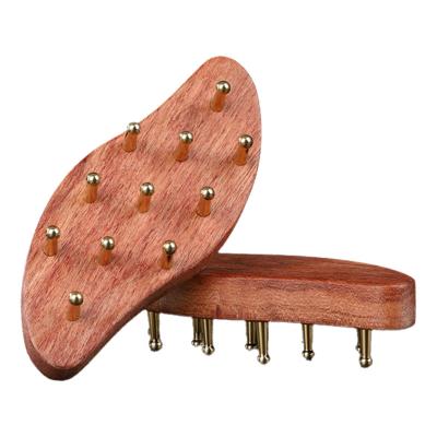 China Body Massager for Full-body Massage Rosewood Handle Copper Meridian Massage Gua Sha Massager for sale