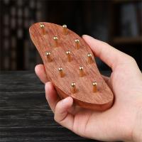 China Body Massager for Full-body Massage Rosewood Handle Copper Meridian Massage Gua Sha Massager for sale