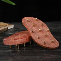 China Body Massager for Full-body Massage Rosewood Handle Copper Meridian Massage Gua Sha Massager for sale