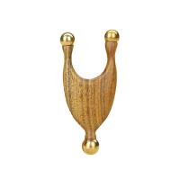 China Advantageous Sandalwood Copper Facial Gua Sha Massager for Acupoint Stimulation and Facial Lifting Tool for sale