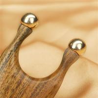 China Advantageous Sandalwood Copper Facial Gua Sha Massager for Acupoint Stimulation and Facial Lifting Tool for sale