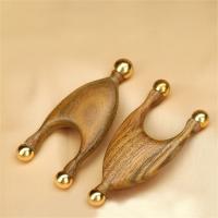 China Advantageous Sandalwood Copper Facial Gua Sha Massager for Acupoint Stimulation and Facial Lifting Tool for sale