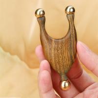 China Advantageous Sandalwood Copper Facial Gua Sha Massager for Acupoint Stimulation and Facial Lifting Tool for sale