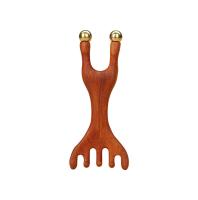 China Red Deer Antler Shape Copper Scalp Meridian Massager Head Gua Sha Massage Comb for Contouring and Lifting Facial Features for sale