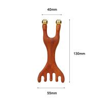 China Red Deer Antler Shape Copper Scalp Meridian Massager Head Gua Sha Massage Comb for Contouring and Lifting Facial Features for sale