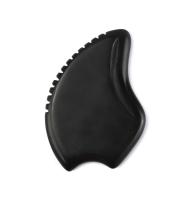 China Avaiable Heart Shape Gua Sha Massage Tool made of Natural Black Bian Stone for Spa Relaxing Meditation for sale