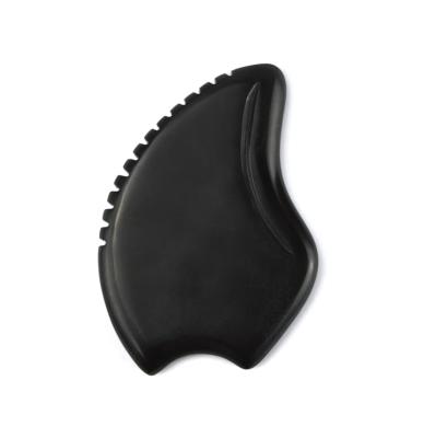 China Avaiable Heart Shape Gua Sha Massage Tool made of Natural Black Bian Stone for Spa Relaxing Meditation for sale