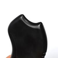 China Avaiable Heart Shape Gua Sha Massage Tool made of Natural Black Bian Stone for Spa Relaxing Meditation for sale