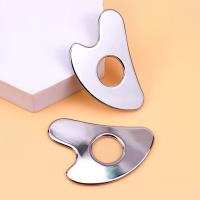 China Stainless Steel Heart-shaped Hollow Gua Sha Board Metal Facial Beauty Tool for Full-body Massage Area and OEM/ODM for sale