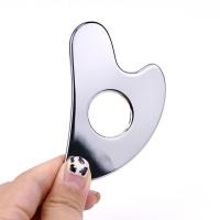 China Stainless Steel Heart-shaped Hollow Gua Sha Board Metal Facial Beauty Tool for Full-body Massage Area and OEM/ODM for sale