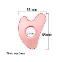 China Stainless Steel Heart-shaped Hollow Gua Sha Board Metal Facial Beauty Tool for Full-body Massage Area and OEM/ODM for sale