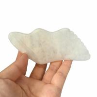 China Custom White Jade Facial Body Jade Guasha Massager Board Gua Sha Stone Scraping Board for Personal Health Care Benefits for sale