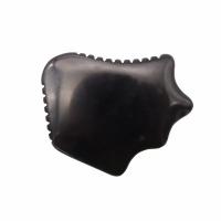 China Natural Black Obsidian Gua Sha Board for Skincare Scraping Face Massage Relaxation for sale