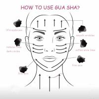 China Natural Black Obsidian Gua Sha Board for Skincare Scraping Face Massage Relaxation for sale