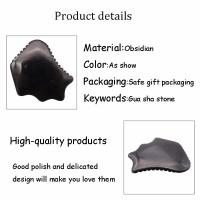 China Natural Black Obsidian Gua Sha Board for Skincare Scraping Face Massage Relaxation for sale