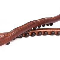 China 400g/pc Carbonized Beech Wood Body Meridian Dredging Massage Stick Wooden Gua Sha Scraping Massage Tool for sale