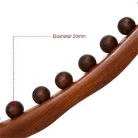 China 400g/pc Carbonized Beech Wood Body Meridian Dredging Massage Stick Wooden Gua Sha Scraping Massage Tool for sale
