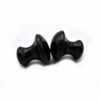 China Natural Black Obsidian Mushroom Gua Sha Beauty Massage Stone for Face Body Care Essential Accessory Set for sale
